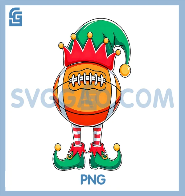 Football Elf Christmas PNG, Funny Xmas Elf PNG – SVGGAO