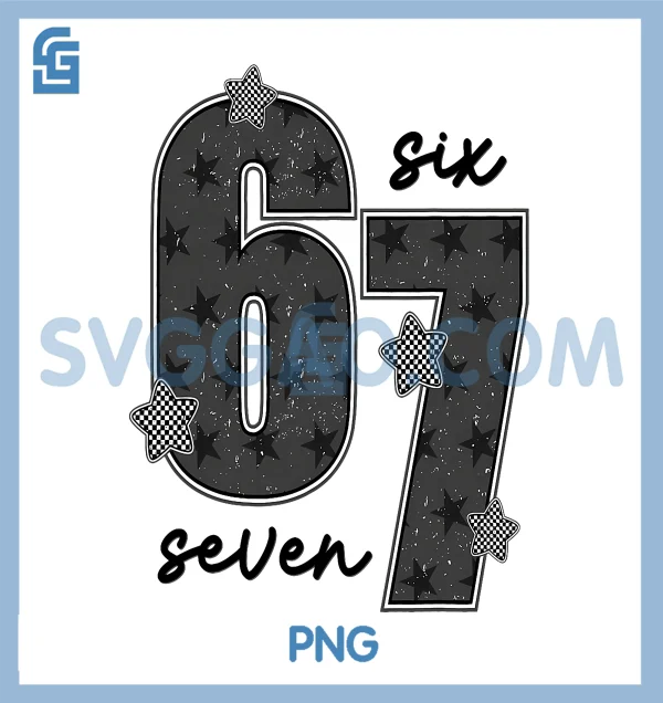 Fun Six Seven PNG, 6 7 Meme Design PNG – SVGGAO