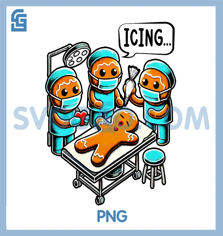 Gingerbread Man Operation PNG, Cookie Baking Christmas PNG