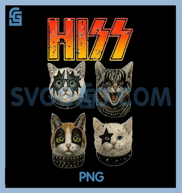 Hiss Cats Rock PNG, Kittens Kitty Rocking Music PNG – SVGGAO