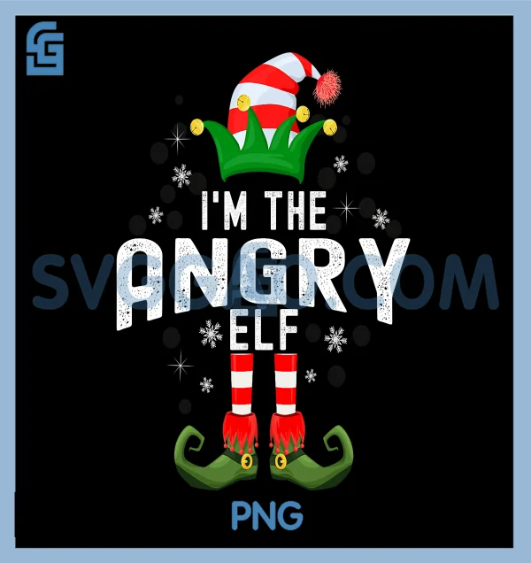Im The Angry Elf PNG, Christmas Family PNG – SVGGAO
