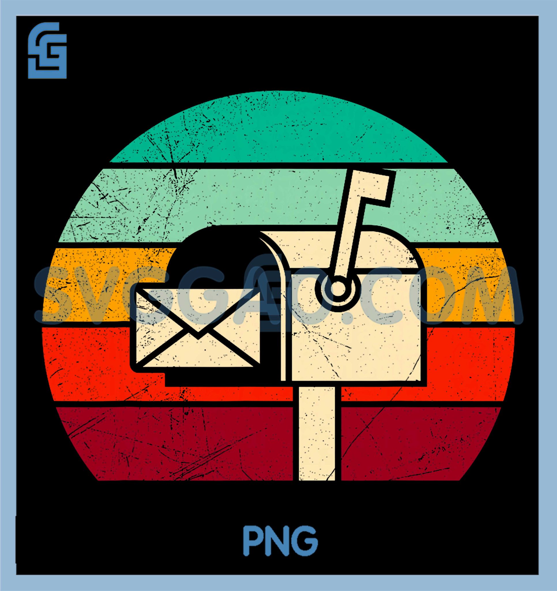 Letter Carrier Postman Retro PNG, Funny Parcel Deliverer PNG