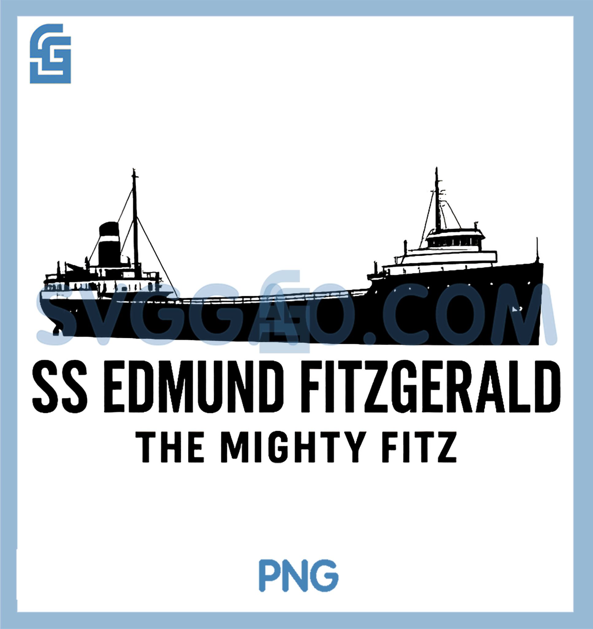 SS Edmund Fitzgerald PNG, Mighty Fitz Lake Superior PNG