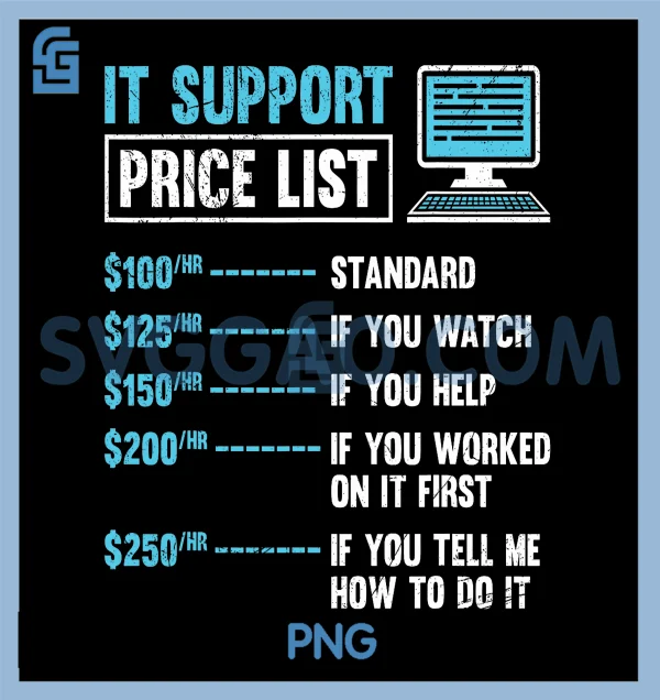 IT Support Price List PNG, Funny Computer PNG – SVGGAO