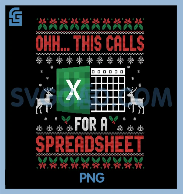 Funny Excel Spreadsheet Xmas PNG, Ugly Christmas Office Humor PNG – SVGGAO
