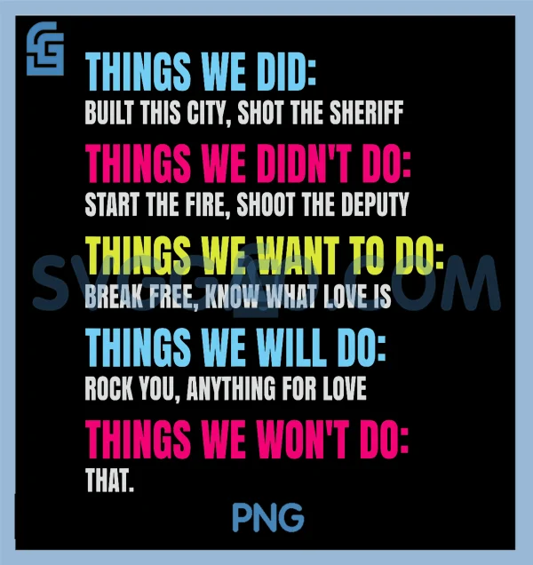 Things We Did Didnt Want Will Won't Do PNG, Retro Vintage PNG
