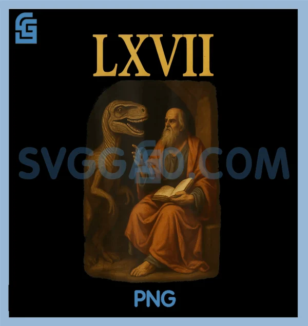Six Seven Meme LXVII PNG, Renaissance Dinosaur Viral Trend 6 7 PNG – SVGGAO