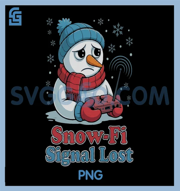 Snow-Fi Signal Lost PNG, Cute Christmas PNG