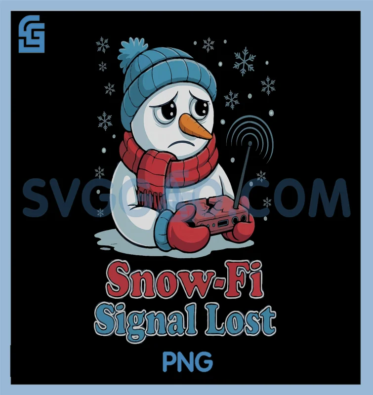Snow-Fi Signal Lost PNG, Cute Christmas PNG