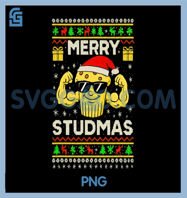 Stud Muffin Funny Stud Muffin Christmas Ugly Sweater Design T-Shirt copy