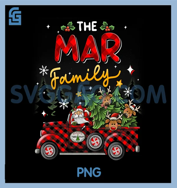 The Mar Family PNG, Christmas Matching Group PNG – SVGGAO