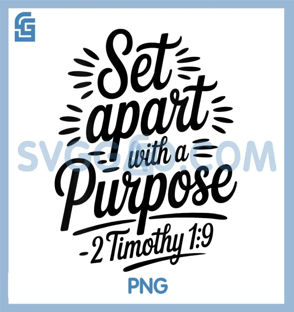 Set Apart With A Purpose PNG, Retro Bible Verse Christian Faith PNG ...