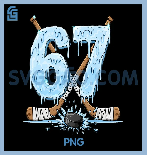 67 Hockey Drip Number PNG, Funny Meme Style Graphics PNG – SVGGAO