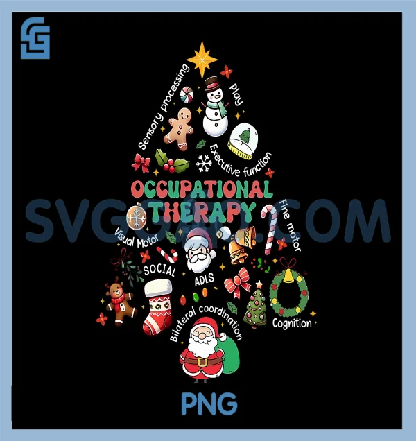 Occupational Therapy Christmas Tree PNG, OT Special Education PNG – SVGGAO