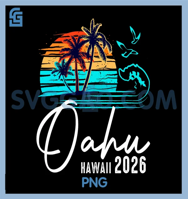 Oahu Hawaii 2026 PNG, Vacation Beach Matching Family Group PNG – SVGGAO