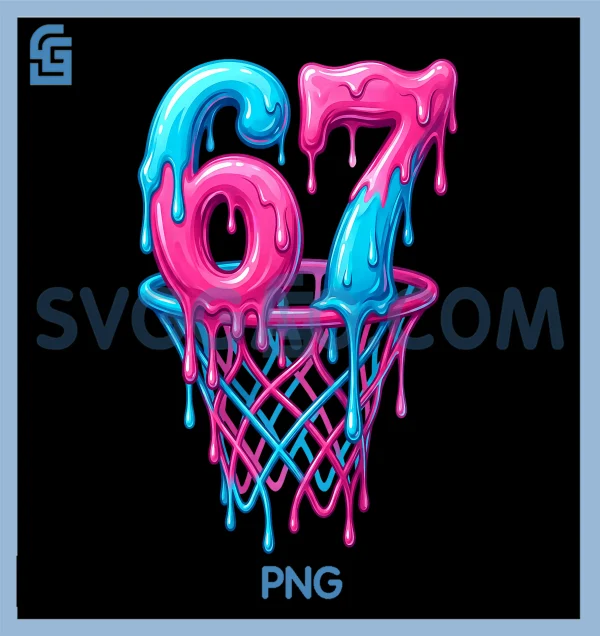 67 Basketball Drip PNG, Six Seven Funny PNG – SVGGAO