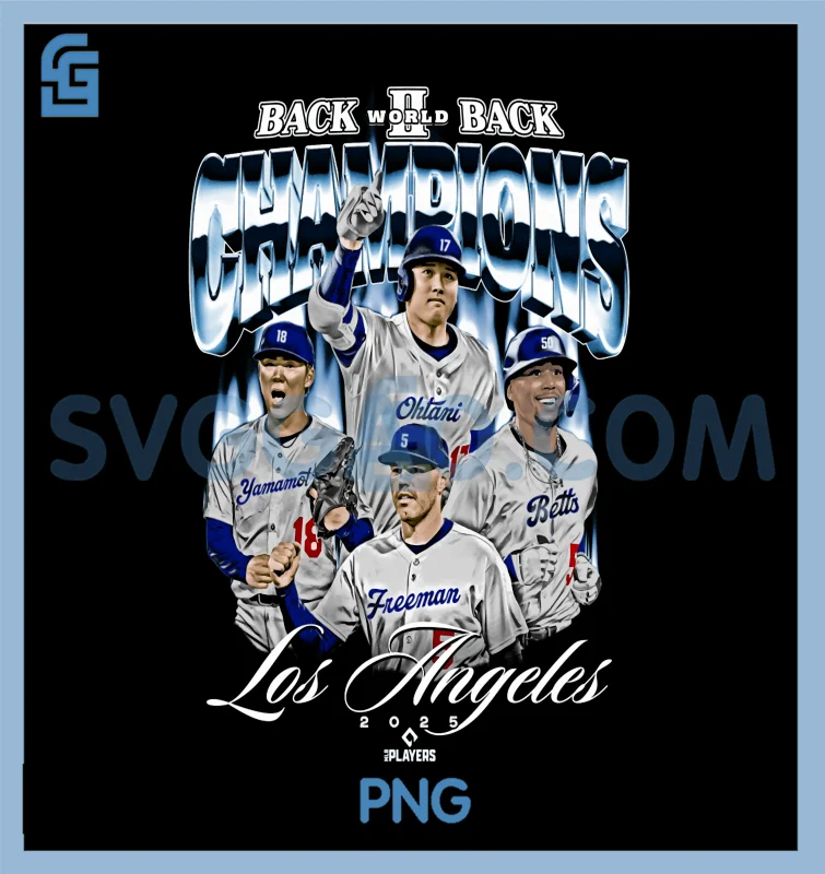 2025 Back To Back World Champions PNG, Los Angeles D LA Series PNG