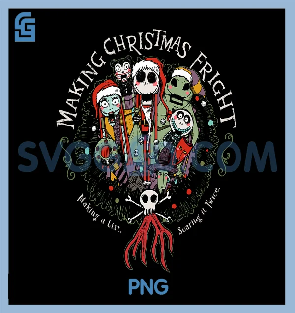 Disney Nightmare Before Christmas PNG, Making Christmas FRIGHT PNG – SVGGAO