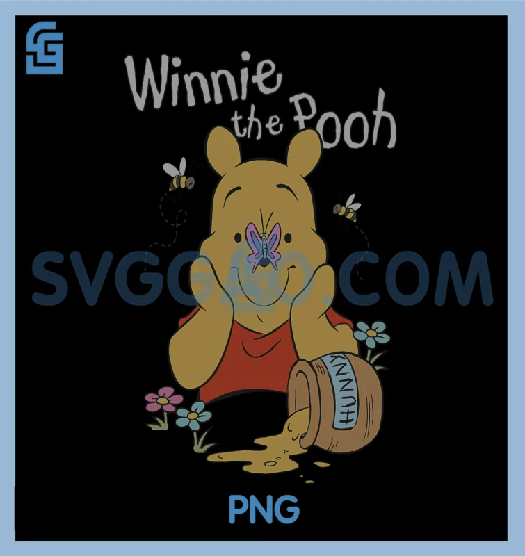 Winnie The Pooh PNG, Butterfly Nose PNG