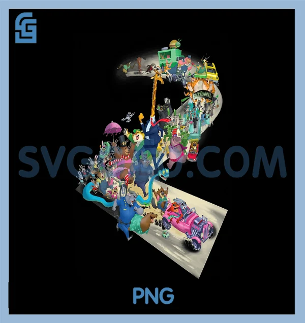 Huge Parade Character Mashup PNG, Disney Zootopia 2 PNG – SVGGAO