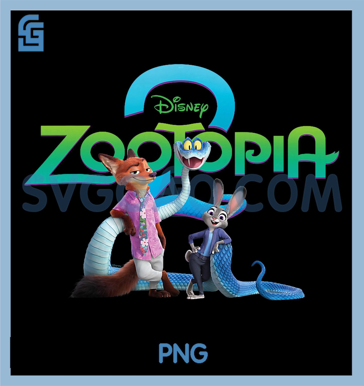 Disney Zootopia 2 PNG, Poster Art with Nick Judy Gary & Logo PNG – SVGGAO