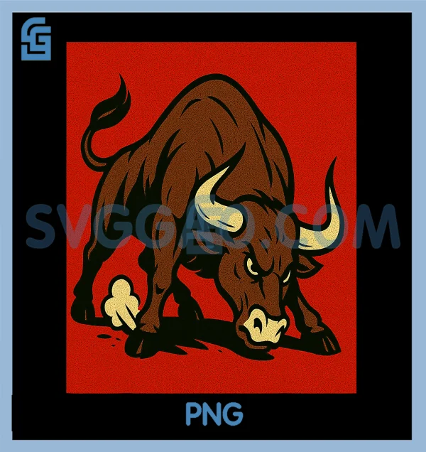 Aggressive Bull PNG, Preparing To Charge PNG – SVGGAO