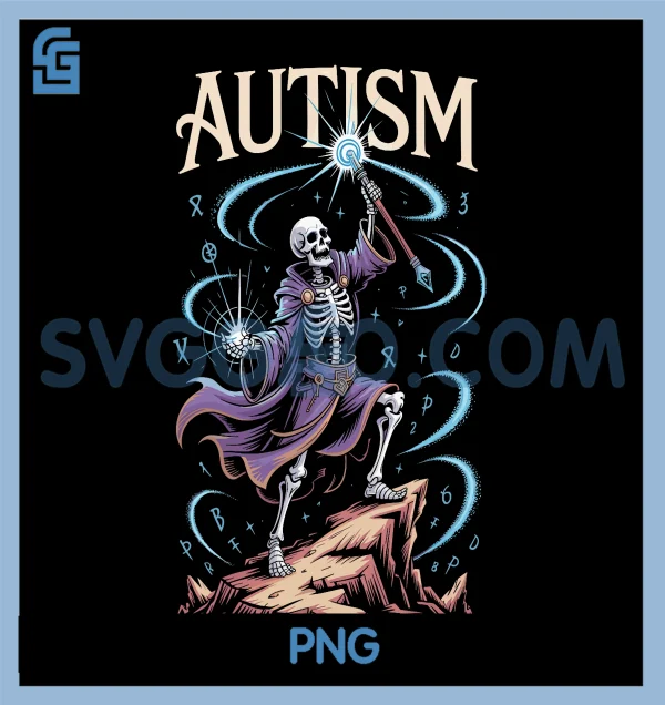 Autism Funny Skeleton PNG, Autistic Awareness Pride Meme PNG – SVGGAO