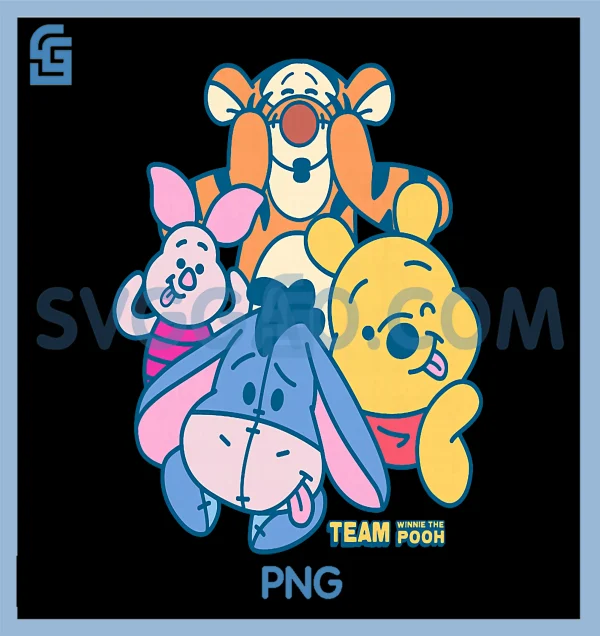 The Pooh Team PNG, Disney Winnie PNG