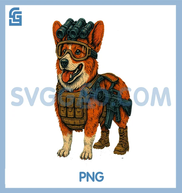 Tactical Corgi Dog PNG, Design for Corgi Lover Corgi PNG – SVGGAO
