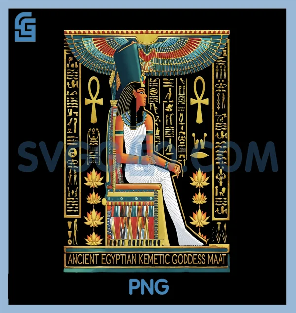 Ancient Maat Goddess PNG, Egyptian Mythology Fans Design PNG – SVGGAO