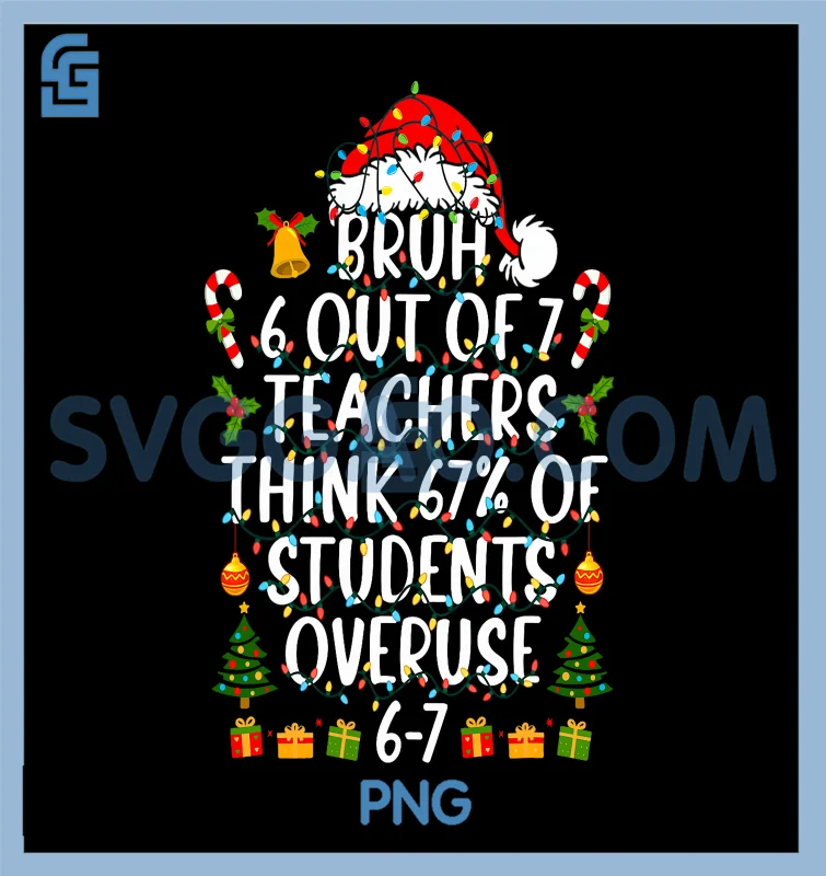 Bruh 6 Out Of 7 Teachers PNG, Think 67 Of Students Overuse 67 PNG