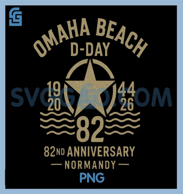 D-Day 82nd Anniversary 2026 Normandy PNG, D-Day Omaha Beach 1944 PNG