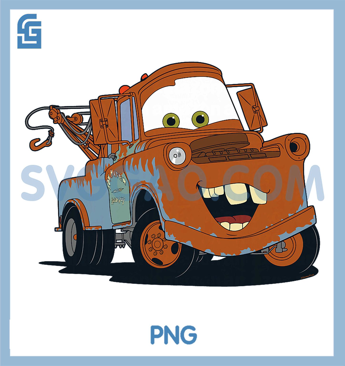 Mater Tow Truck PNG, Disney and Pixar’s Cars – SVGGAO
