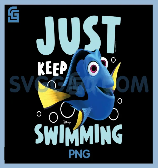 Just Keep Swimming PNG, Finding Nemo Dory PNG – SVGGAO