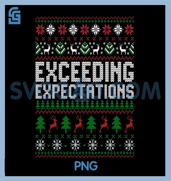 Funny Office Exceeding Expectations PNG, Ugly Christmas PNG – SVGGAO