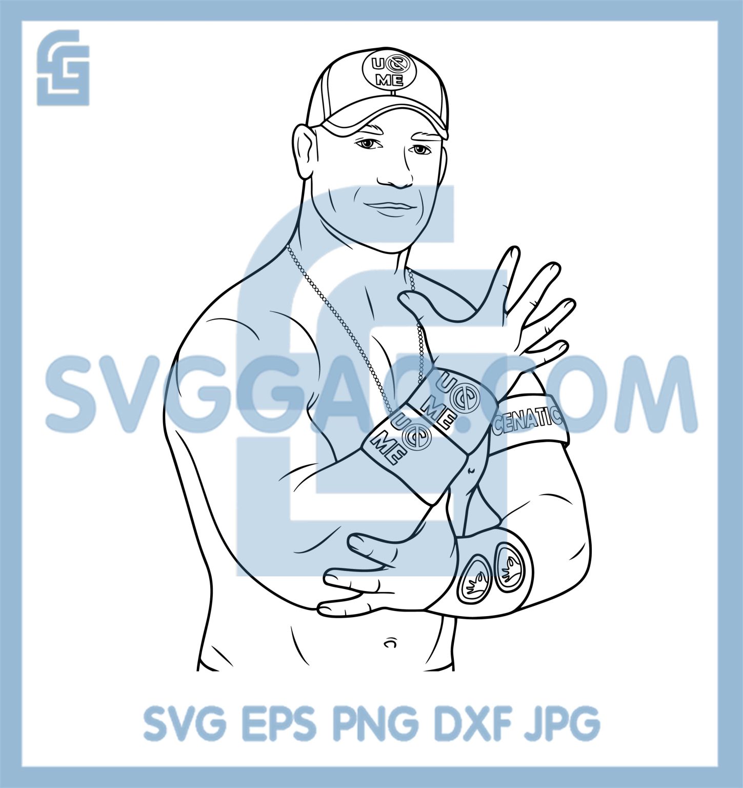 John Cena Uc Me SVG, John Cena WWE SVG
