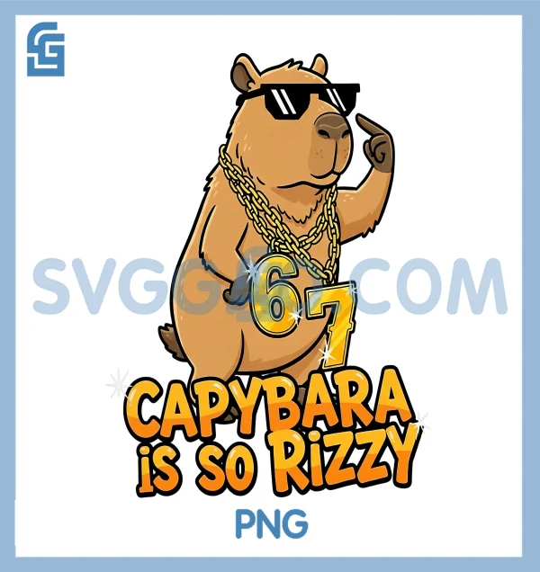 Col Rizzy Capybara Fun Meme PNG, Capybara Holiday Swag PNG – SVGGAO