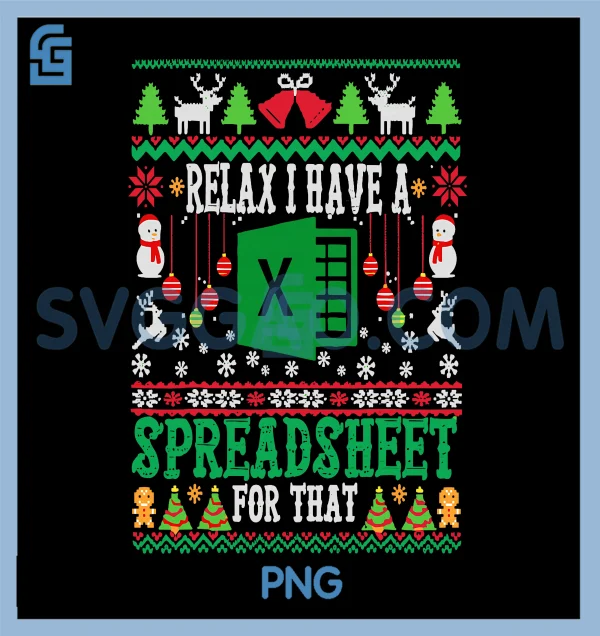 Excel Spreadsheet Christmas PNG, Ugly Office Humor PNG – SVGGAO