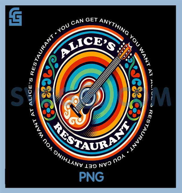 Alices Restaurant PNG, Folk Music Vintage PNG – SVGGAO