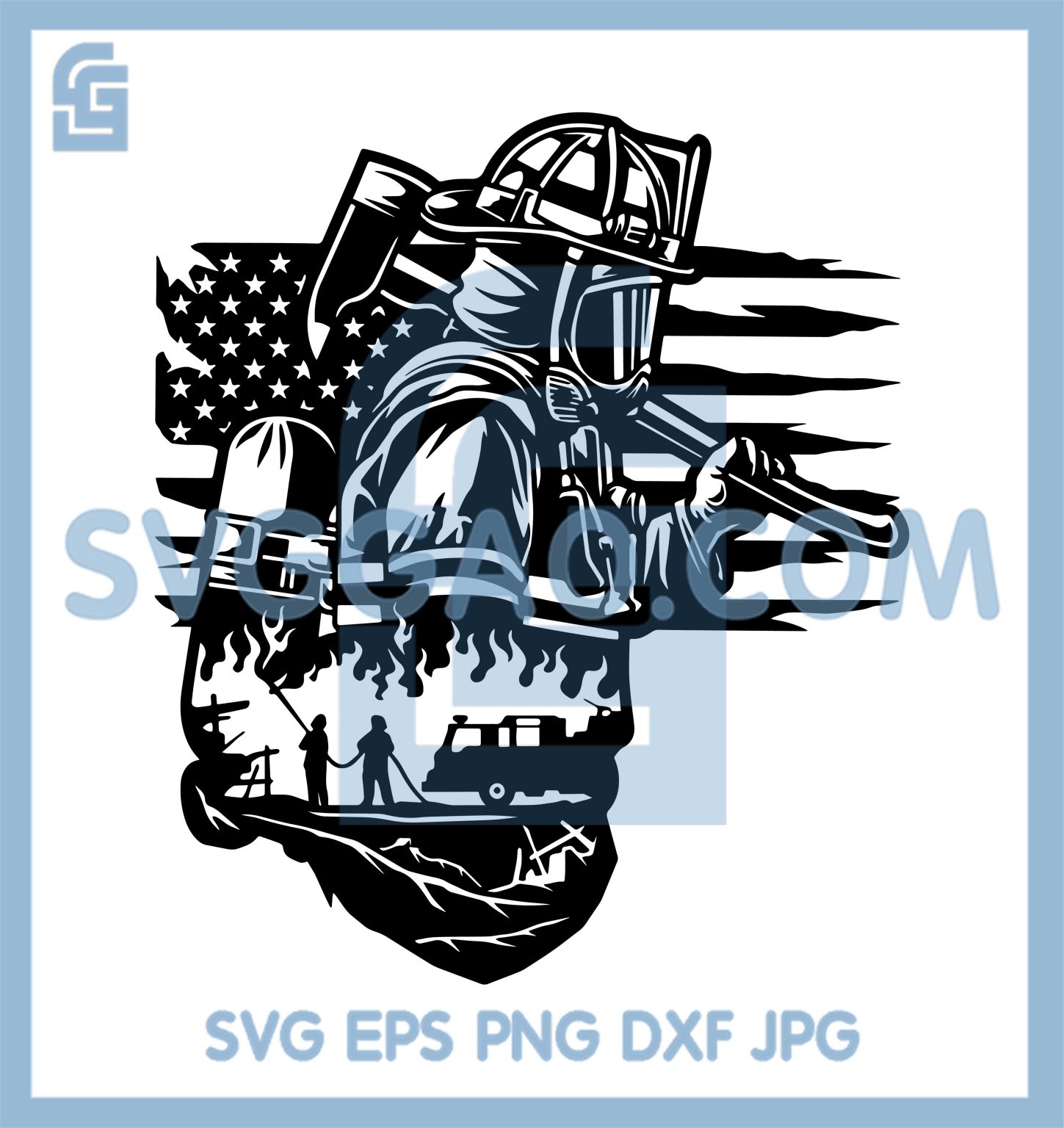Fire Fighter Dad Svg, Firefighter Svg, Fireman Svg, Dad Life Svg – SVGGAO
