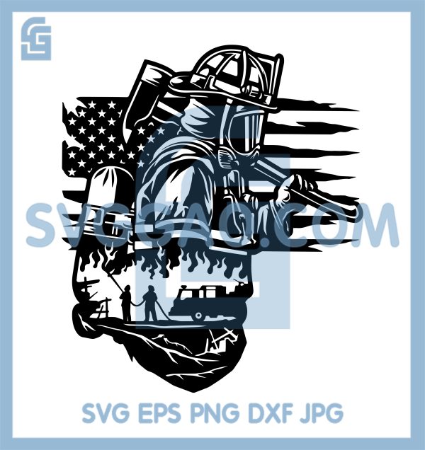Fire Fighter Dad Svg, Firefighter Svg, Fireman Svg, Dad Life Svg – SVGGAO