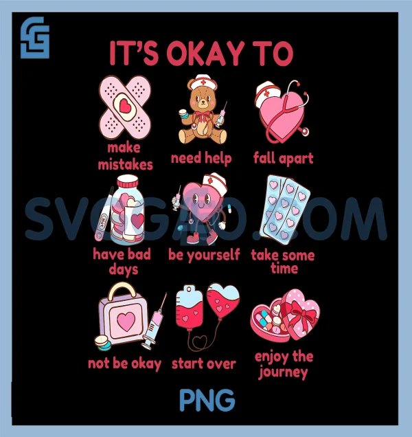 Its Okay To PNG, Valentine Mental PNG, Health Matters Awareness PNG ...