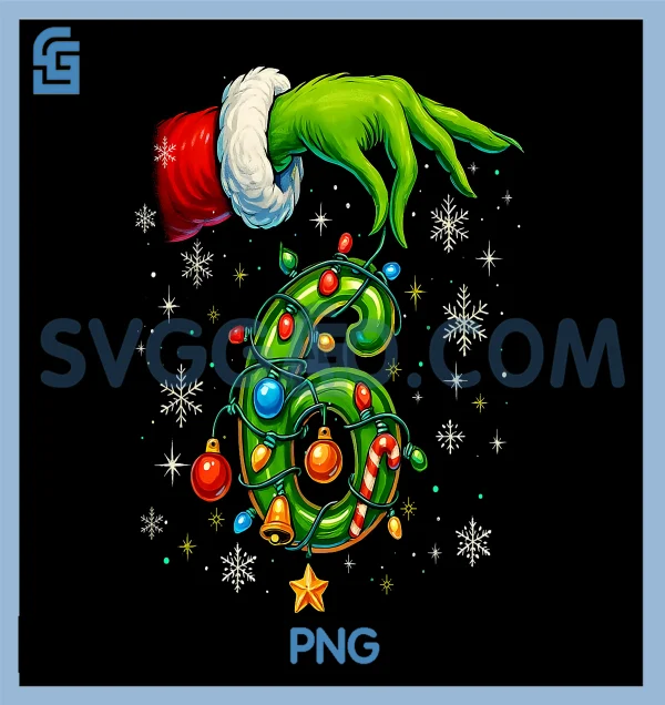 Six Seven 67 Meme Grinch PNG, Funny Christmas Couple Matching PNG