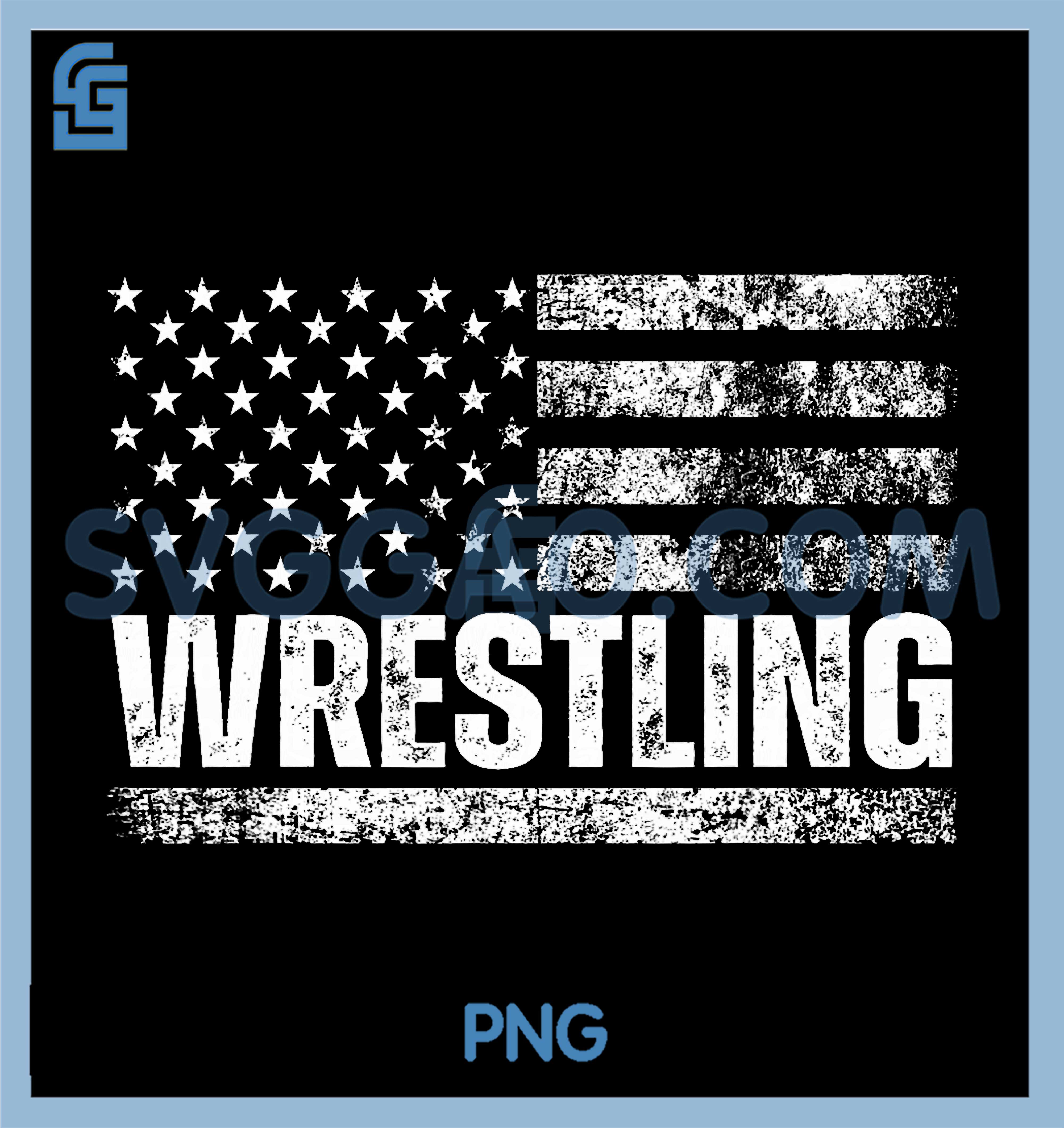 US Flag Wrestling PNG, American Flag Wrestling PNG, Wrestle Vintage PNG