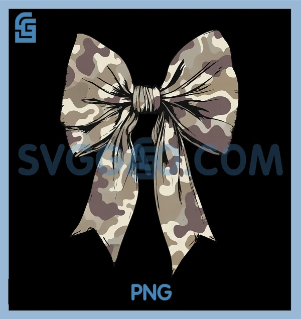 Camouflage Camo Bow PNG, Camo Coquette Bow Hunting PNG – SVGGAO