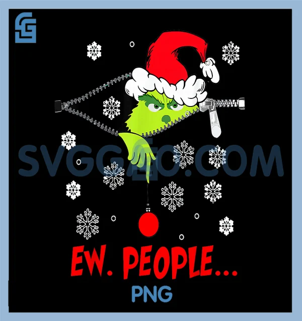 Ew People Christmas PNG, Funny Green Christmas Monster PNG – SVGGAO