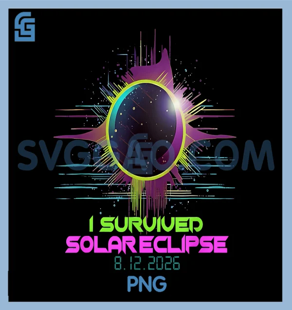 Survived Totality 2026 PNG, Darkness Falls Celestial PNG – SVGGAO