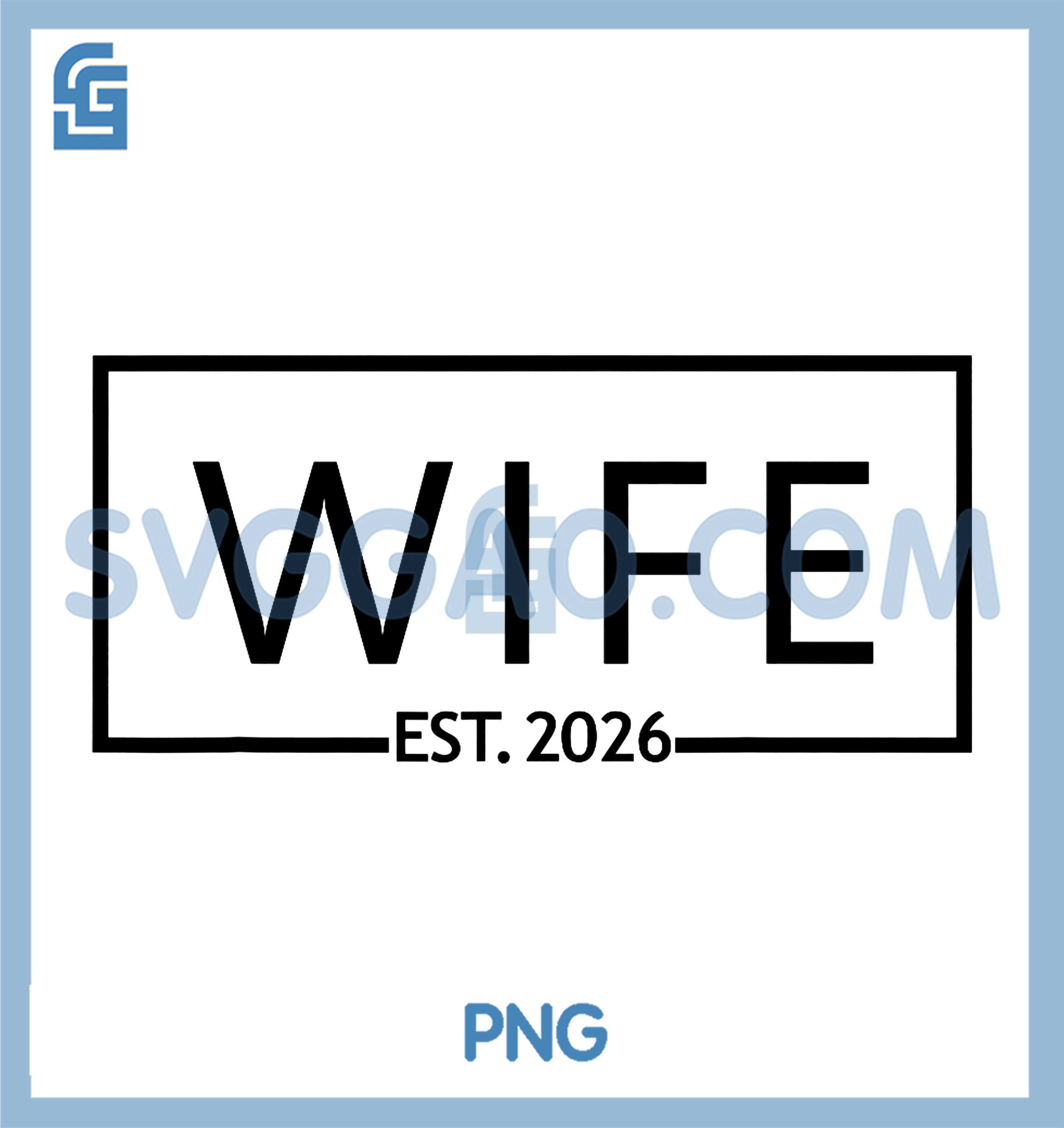 Wife Est. 2026 Married Couple PNG, Wedding Husband Matching PNG