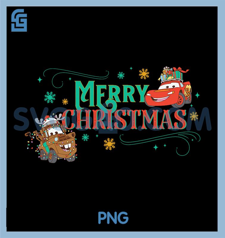 Disney and Pixars Cars PNG, Merry Christmas Holiday Pals PNG – SVGGAO