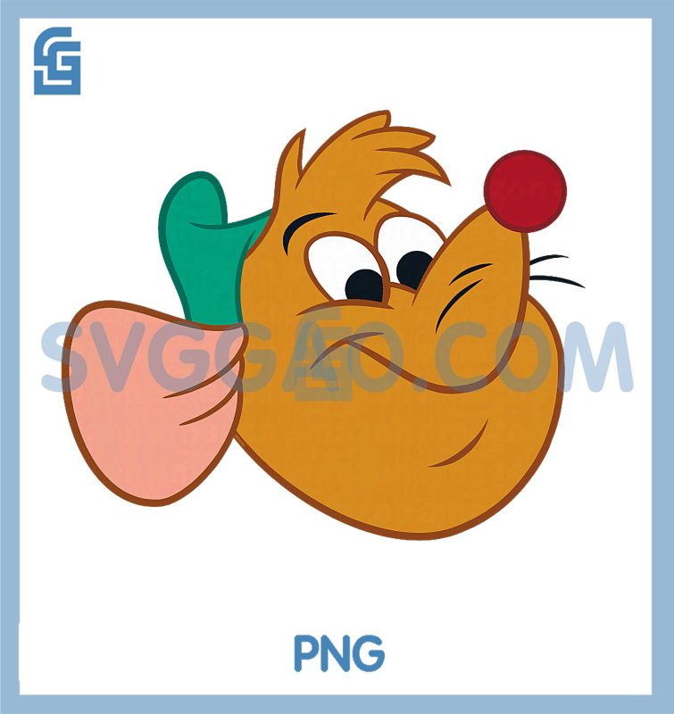 Disney Cinderella Gus PNG, The Mouse Big Face Sidekick PNG